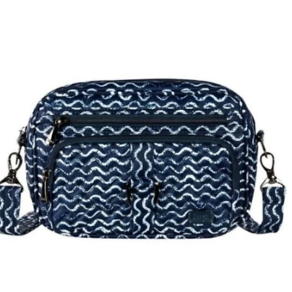 Lug Convertible Rfid Crossbody And Belt Bag Wavy Navy… - Gem